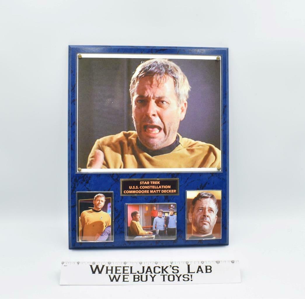 Commodore Matt Decker Star Trek USS Constellation Plaque - Wheeljack's Lab