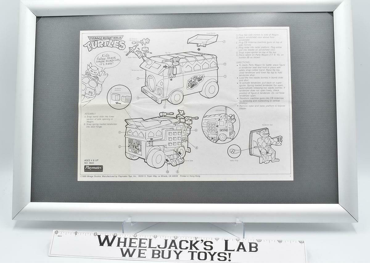 Teenage Mutant Ninja Turtles Blueprint ONLY 1989 Party Wagon 5622 ...