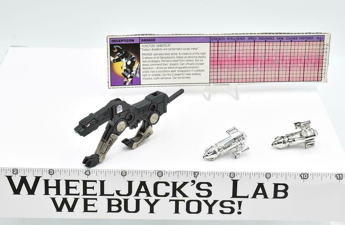 Ravage Cassette Complete Vintage 1984 G1 Transformers Hasbro Action ...