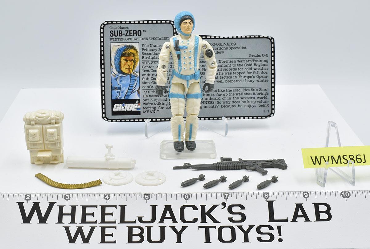 Sub-Zero V1 1990 GI Joe ARAH Hasbro Vintage Action Figure - Wheeljack's Lab