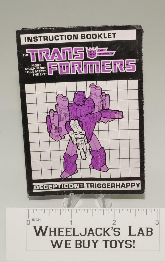 Triggerhappy Action Figure Instruction Manual Booklet Hasbro G1 ...