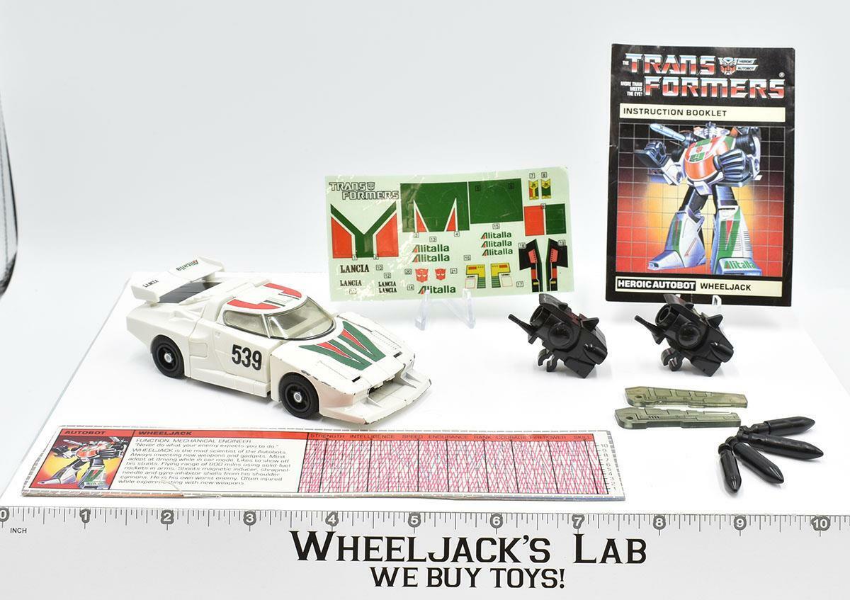 Wheeljack Complete SOME UNUSED STICKERS 1982 Autobot Vintage G1 ...