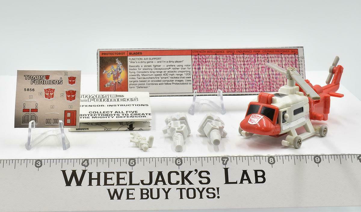 Blades Defensor 100% Complete W/UNUSED STICKERS 1986 G1 Transformers ...