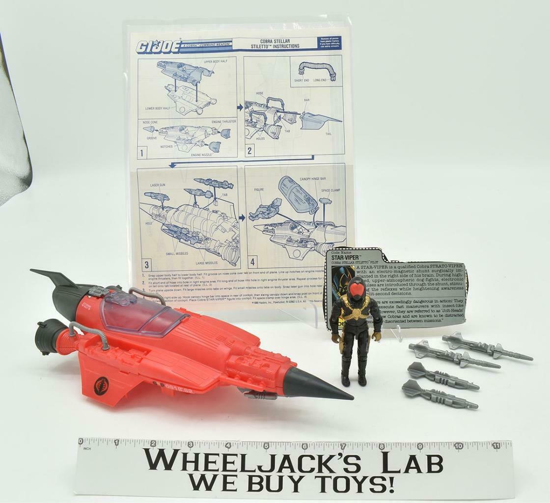 Stellar Stiletto 100% Complete 1988 GI Joe Cobra ARAH Hasbro Vehicle ...