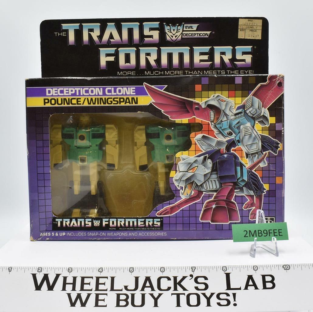 Pounce & Wingspan NEW W/BOX 100% Complete 1986 Vintage G1 Transformers ...