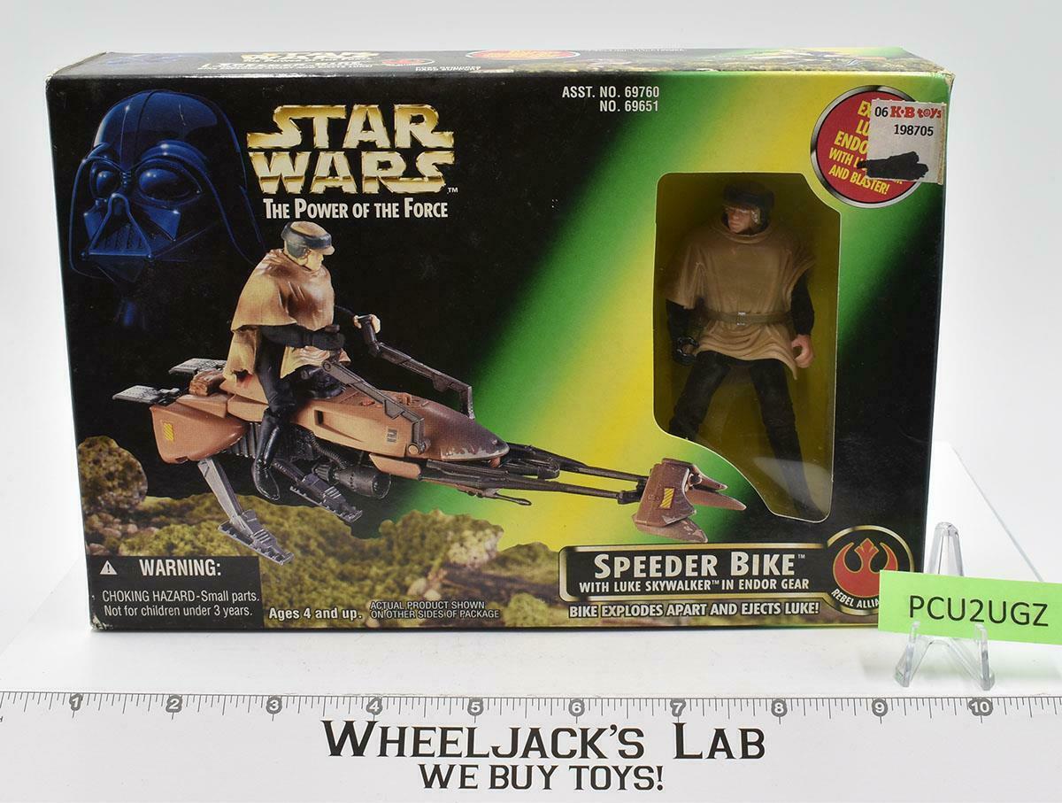 Speeder Bike W/Luke Skywalker In Endor Gear Star Wars POTF 1996 Kenner MIB - Wheeljack's Lab