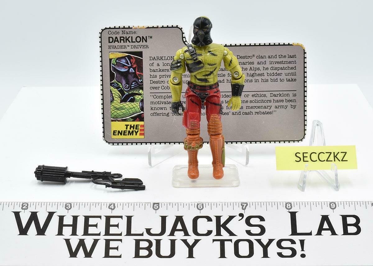 Darklon V1 100% Complete 1989 GI Joe Vintage Hasbro ARAH Action Figure ...
