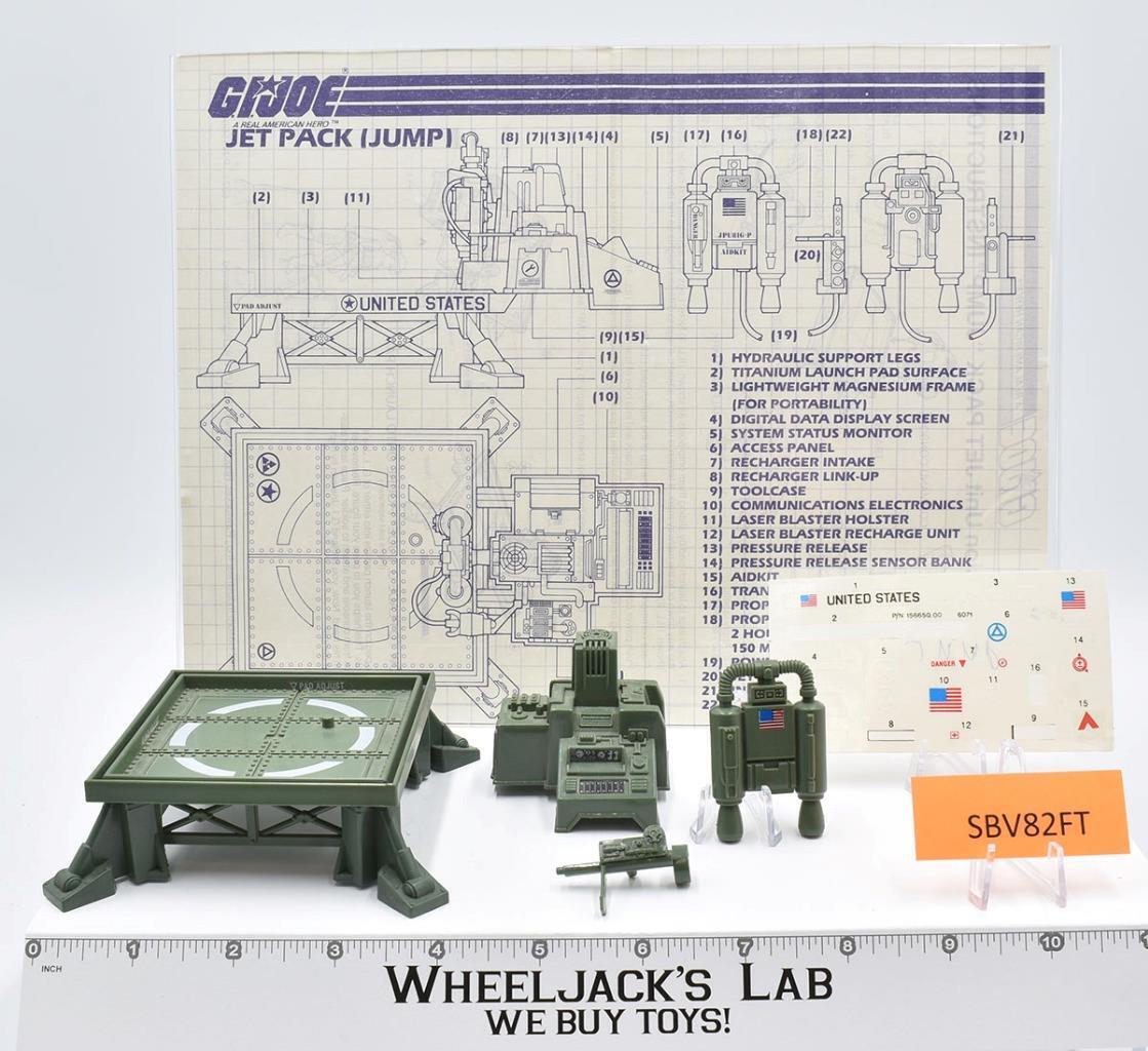 Jump Jet Pack Playset W/PARTIAL STICKER SHEET 1982 GI Joe Vintage ARAH ...