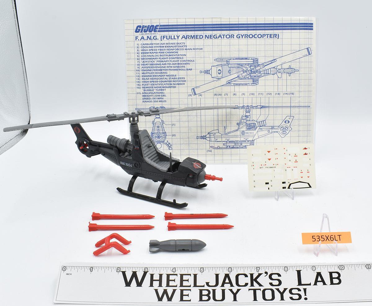 Cobra Fang 100% Complete W/PARTIAL STICKER SHEET 1983 GI Joe ARAH ...