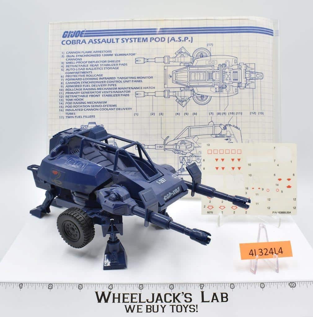 ASP 100% Complete W/STICKER SHEET 1984 GI Joe Hasbro Vintage Vehicle ...