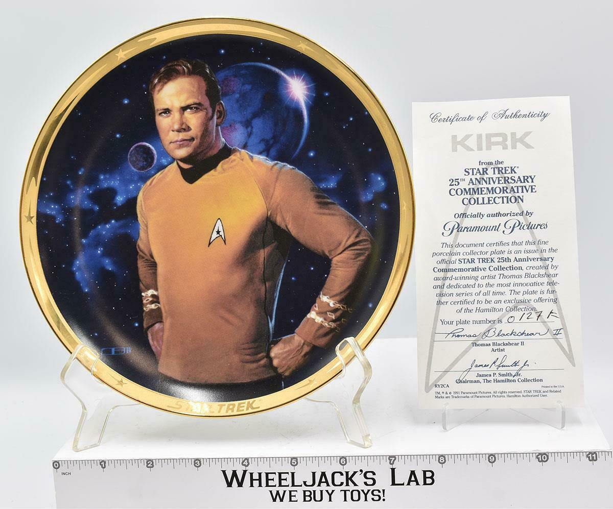 Kirk 25th Anniversary Commemorative Plate Star Trek 1991 Hamilton ...