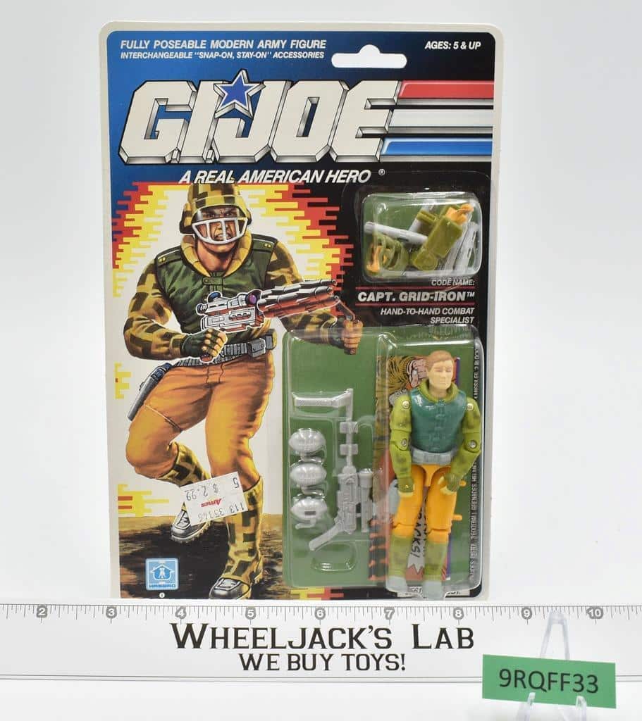 Captain Grid-Iron GI Joe ARAH 1989 Hasbro Action Figure NEW MOSC SEALED ...