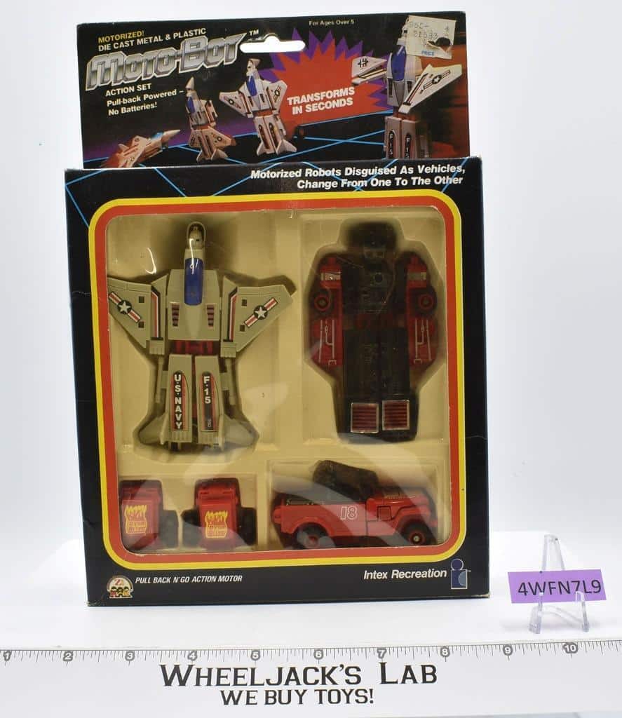 F-15 Jet Fighter Moto-Bot Intex 1984 Robot Vintage Action Figure Set ...