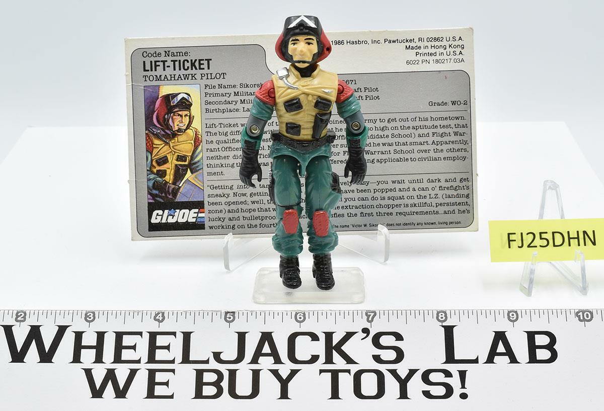 Lift Ticket GI Joe 1986 Hasbro Vintage Action Figure - Wheeljack's Lab