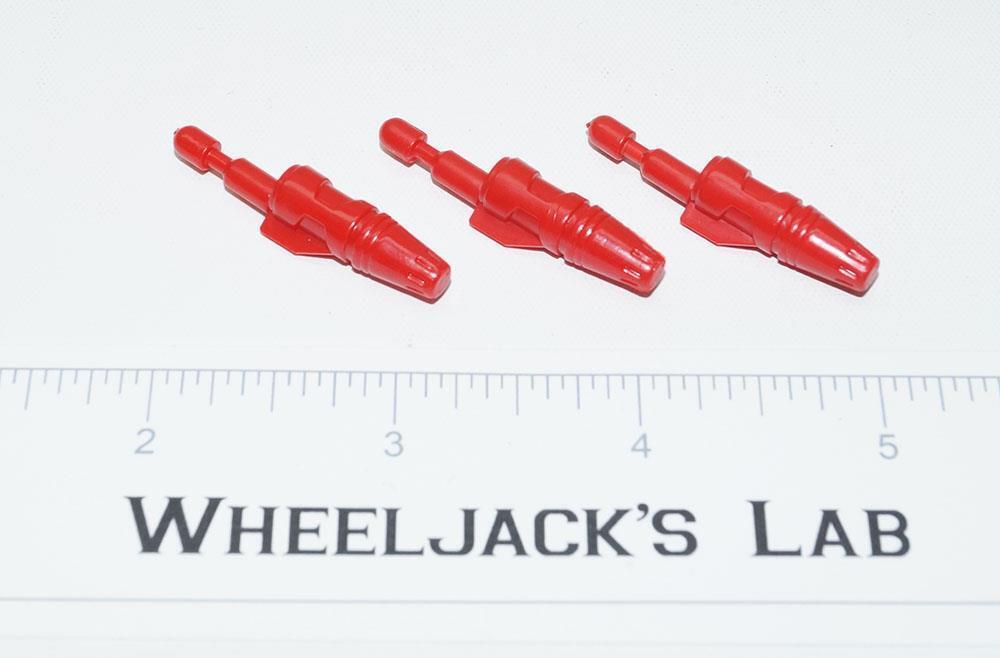 Red Alert Missiles Rockets 3x 1985 Vintage Hasbro G1 Transformers ...