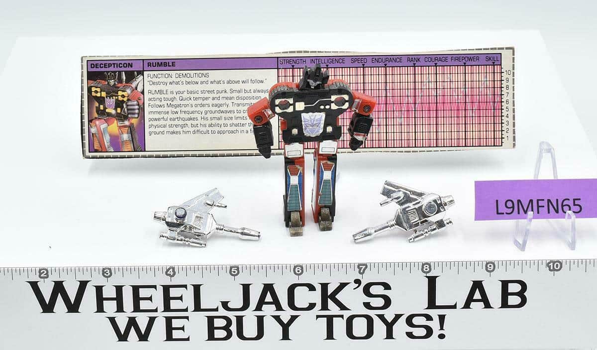 Rumble Cassette SILVER 100% Complete Vintage 1985 G1 Transformers ...