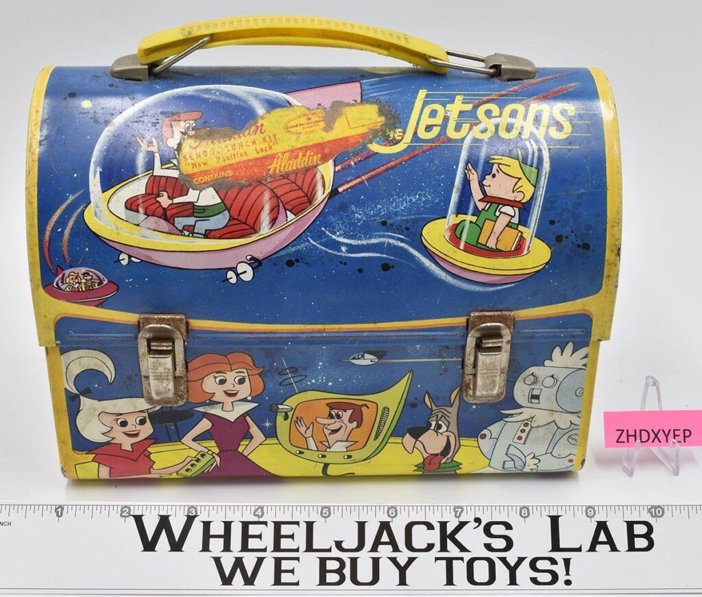 The Jetsons School Lunch Box Metal Dome Top 1963 Vintage - Wheeljack's Lab