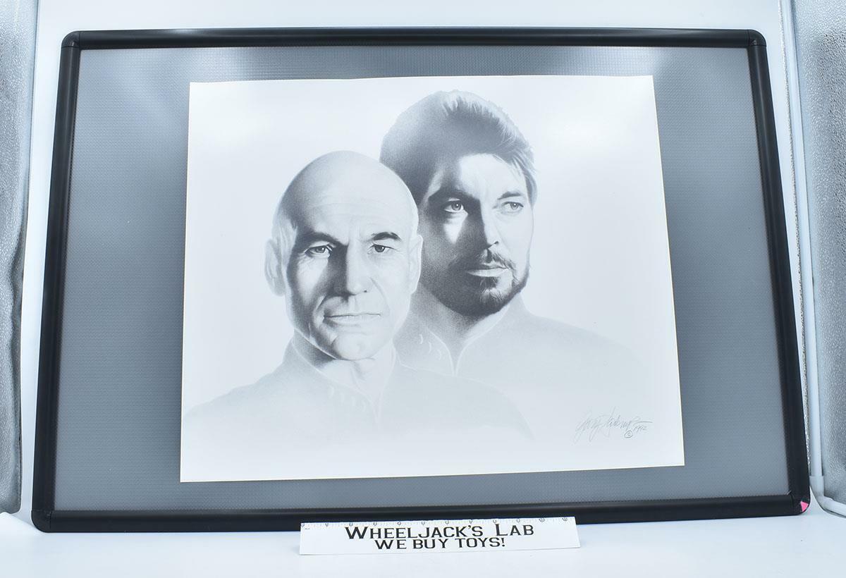 Jean Luc-Picard and William Riker Black and White Poster 1992 ...