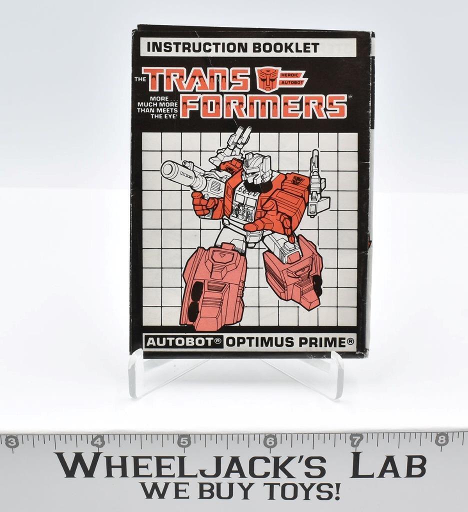 Optimus Prime Powermaster Instruction Manual Booklet 1988 Hasbro G1 ...