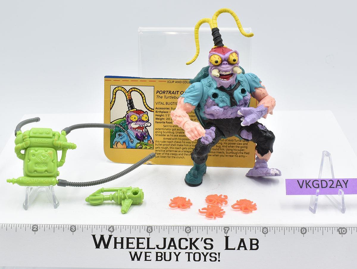 Scumbug 100% Complete W/Card TMNT 1990 Playmates Vintage Action Figure ...