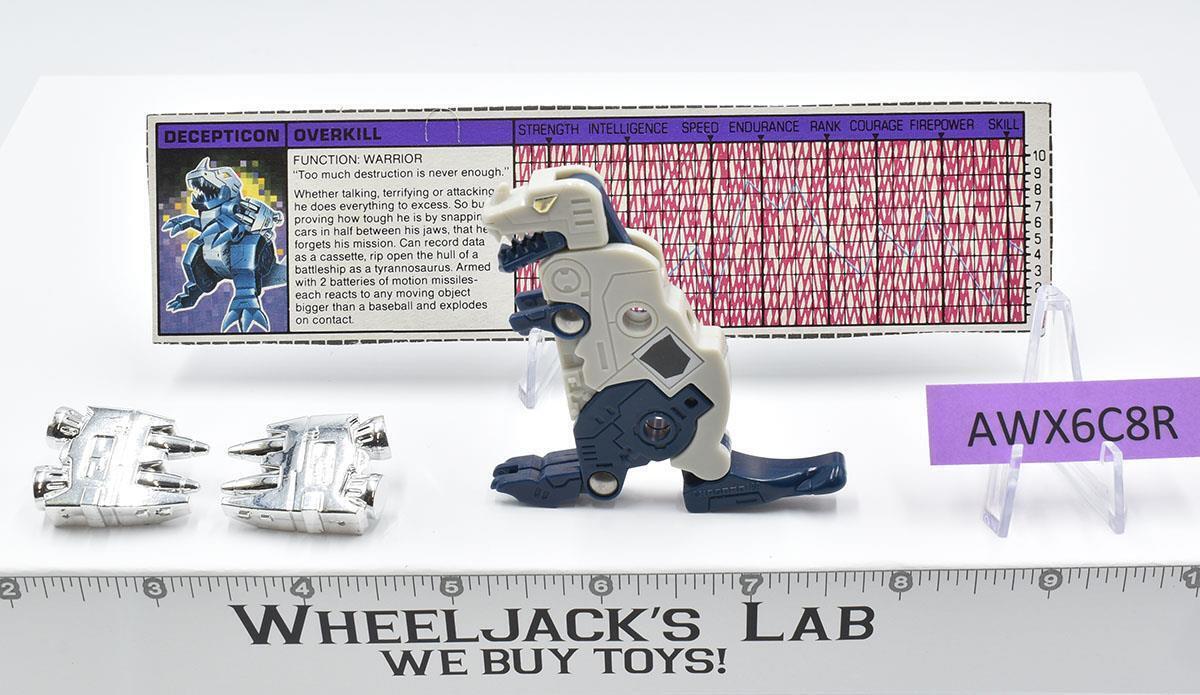 Overkill Cassette 100% Complete 1987 G1 Transformers Tyrannosaurus ...