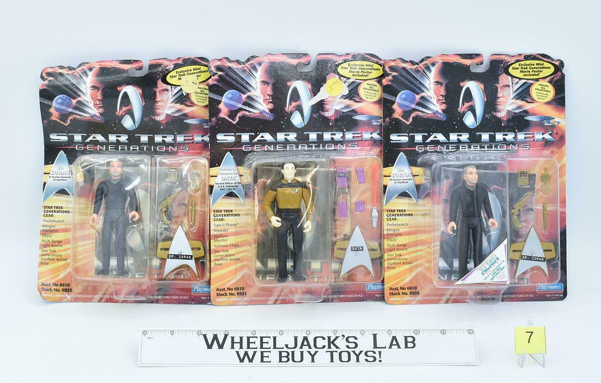 Lot of 3 #7 Star Trek Generations Series Playmates 1990's Action ...