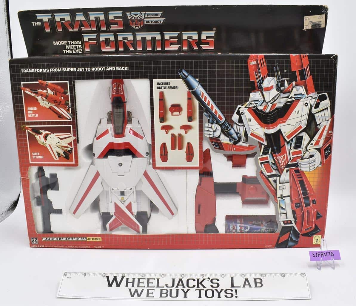 Jetfire WHITE NICE FIGURE 100% Complete W/ Box 1985 G1 Transformers ...