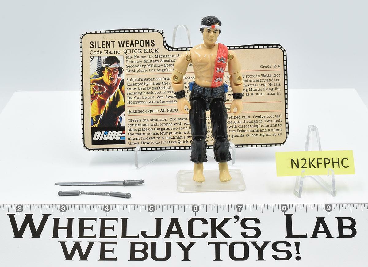 Quick Kick V1 100% Complete GI Joe Vintage Hasbro 1985 Action Figure ...
