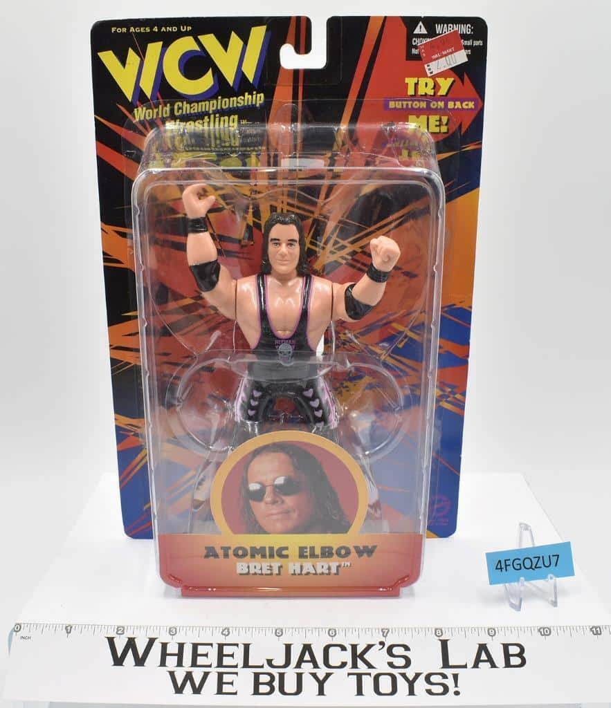Atomic Elbow Bret Hart WCW 1998 The Original Toymakers NEW MOSC ...