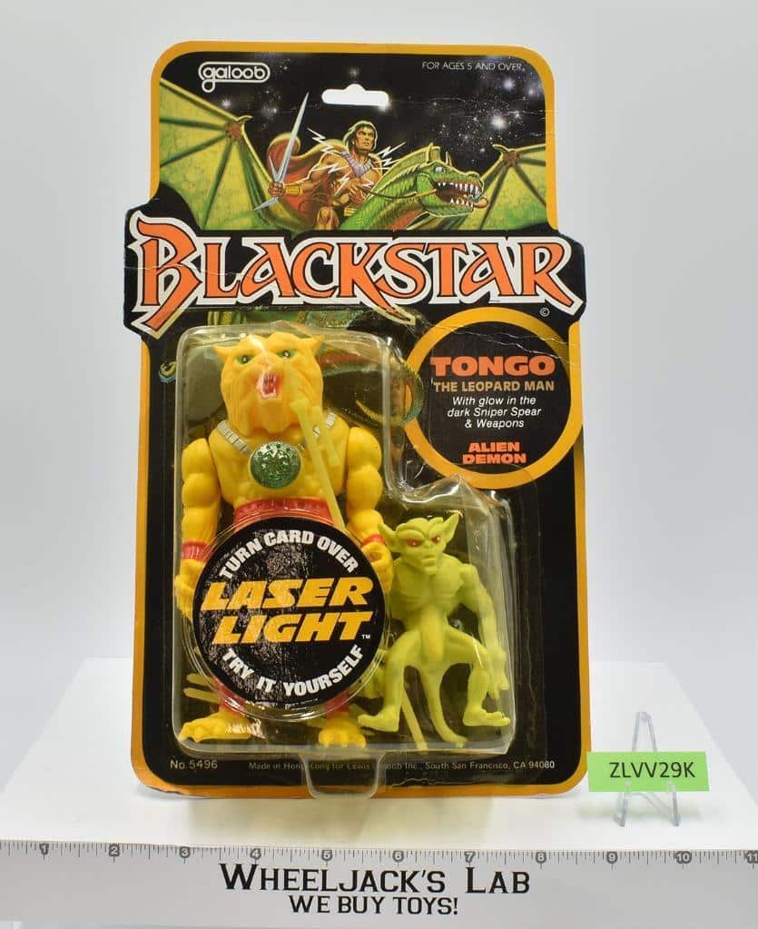 Tongo Laser Light Blackstar 1983 Galoob Vintage Action Figure NEW MOSC ...