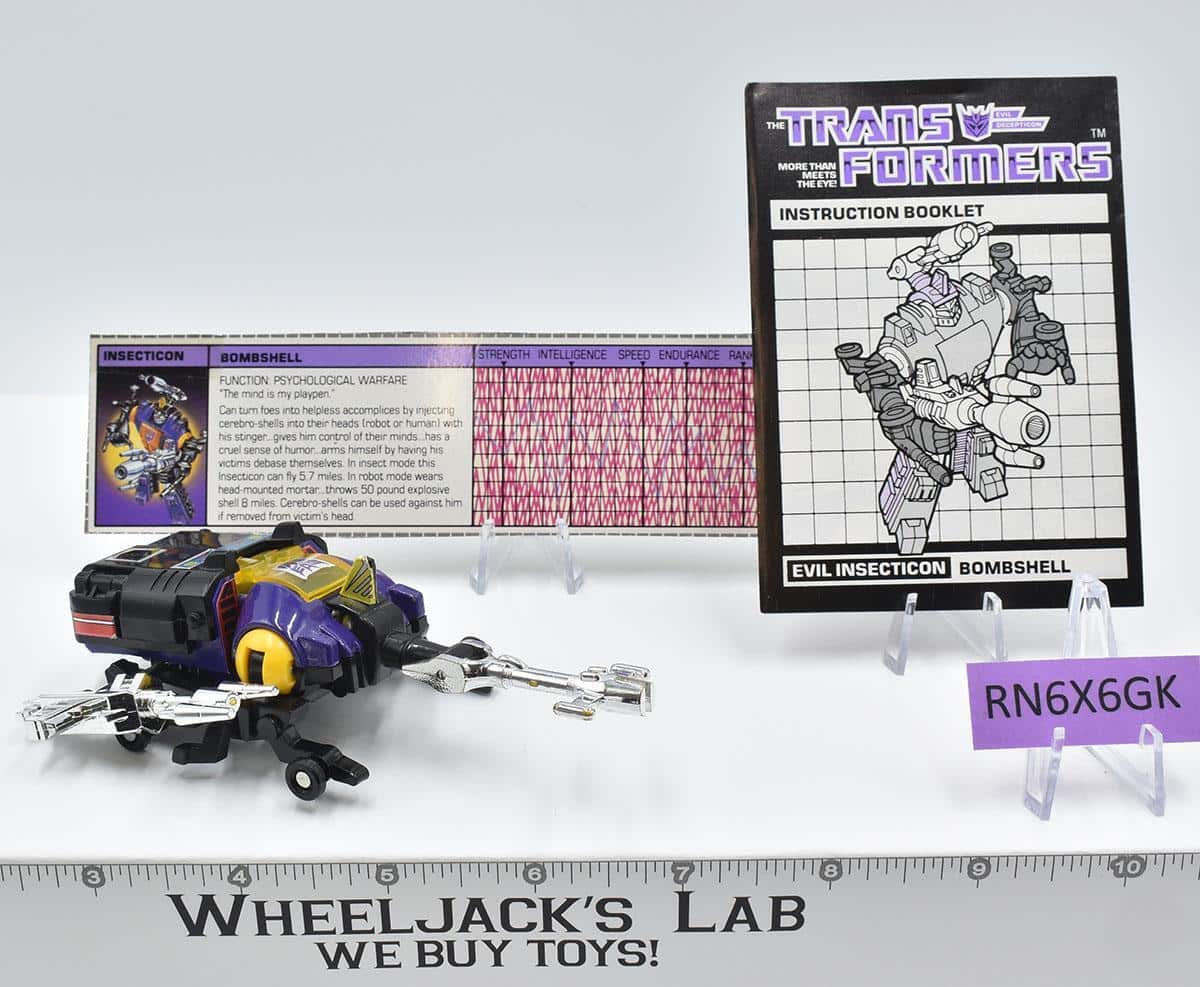 Bombshell 100% Complete 1985 G1 Transformers Rhinoceros Beetle Action ...