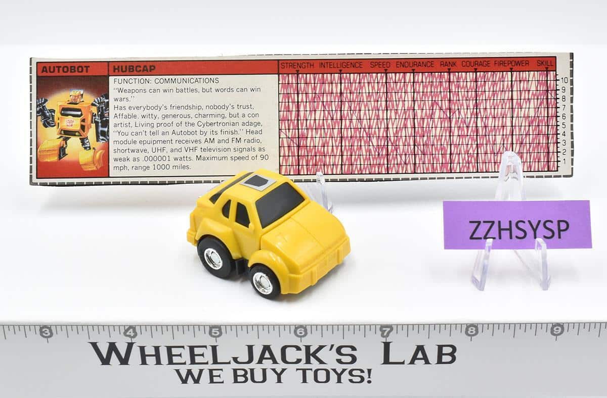 Hubcap 100% Complete 1986 G1 Transformers Hasbro Action Figure Vintage ...