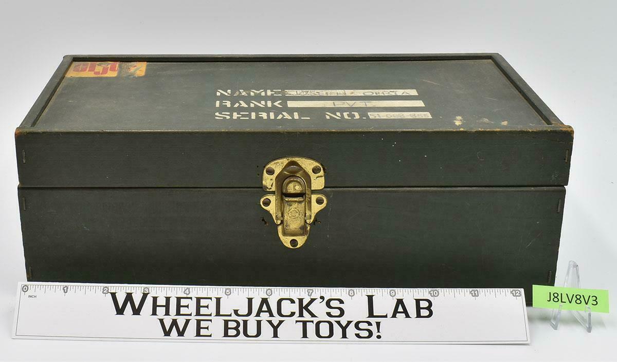 Wooden Footlocker Foot Locker GREEN 1964 GI Joe ARAH Hasbro Vintage ...