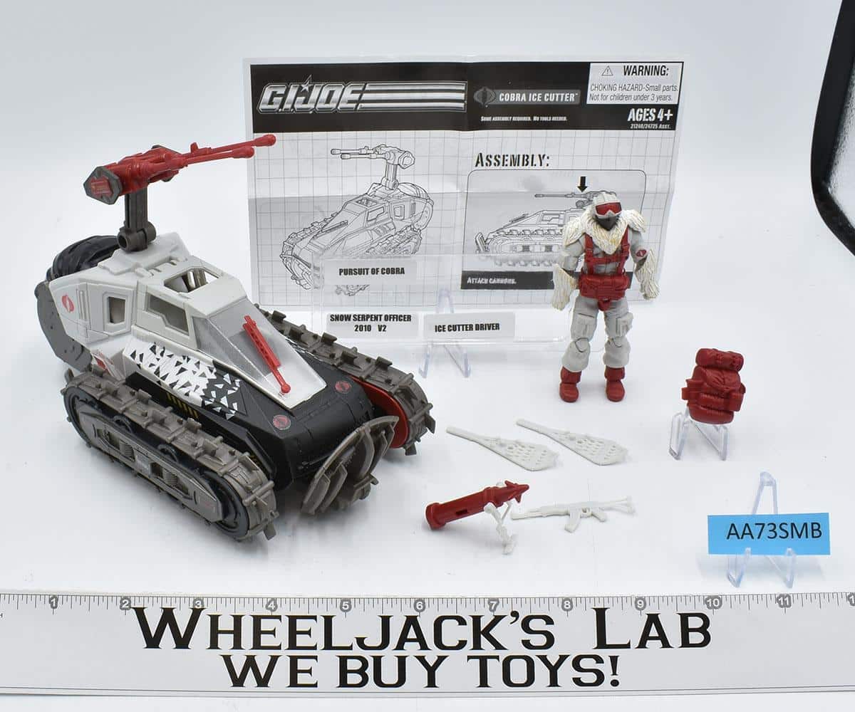 Cobra Ice Cutter With Snow Serpent Officer 100% Complete G.I. Joe 2010 ...
