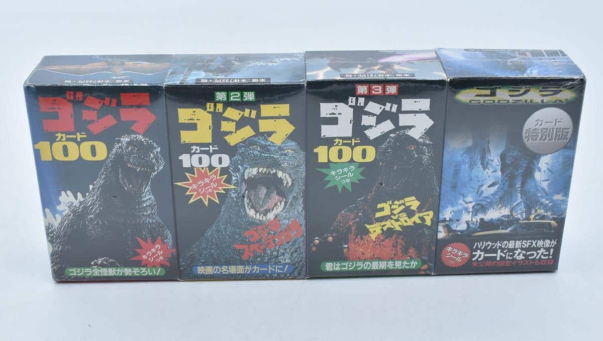Set of 4 Godzilla Movie Trading Cards 100ct Each Box 1998 Futami NEW ...