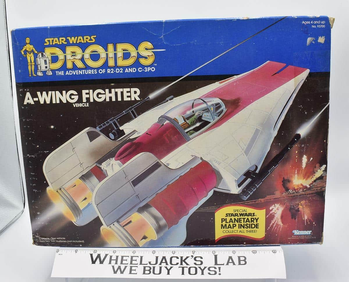 A-Wing Electronics Work w Box Complete Star Wars Droids ROTJ Kenner ...