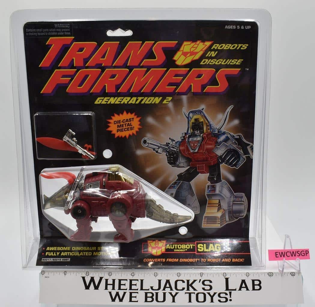 Slag Red Dinobot Autobot G2 Transformers 1992 Hasbro Figure NEW MISB ...