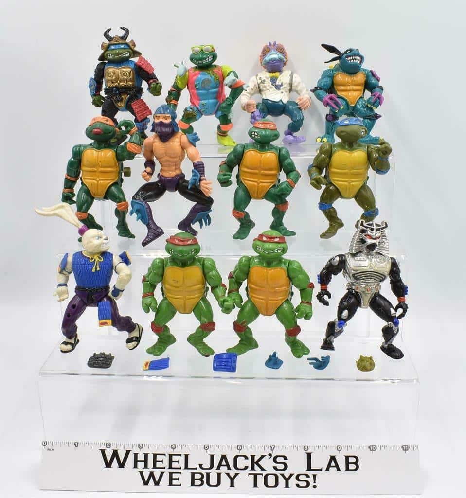 Lot of 12 Teenage Mutant Ninja Turtle Figures 1980-90s Playmates Mike ...