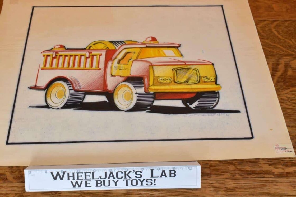 Lot of 4 Fire Truck Preschool Tonka INITIAL CONCEPT ART ILLUSTRATIONS ...