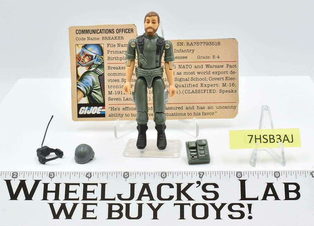 Breaker V1 STRAIGHT ARM 100% Complete 1982 GI Joe ARAH Hasbro Action ...