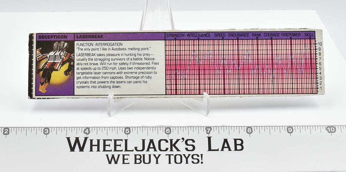 Laserbeak Action Figure Tech Spec 1984 Vintage G1 Transformers ...