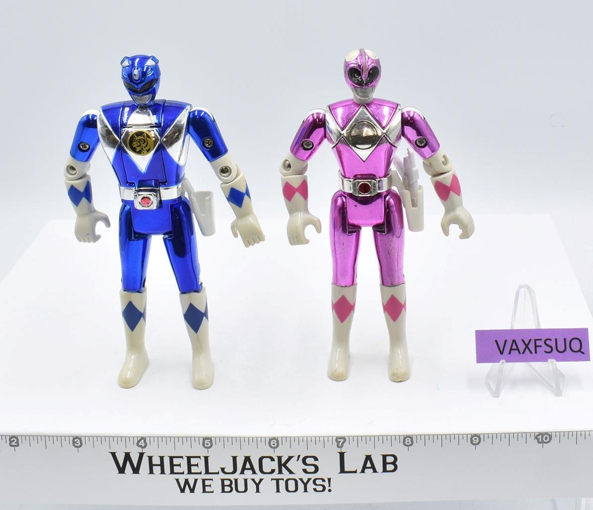Lot of 2 Metallic Power Rangers 1995 5" Bandai Action Figures ...