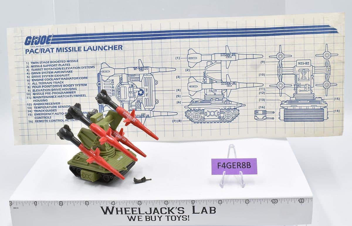 Missile Launcher PAC/RAT 100% Complete G.I. Joe Hasbro 1983 Vintage ...