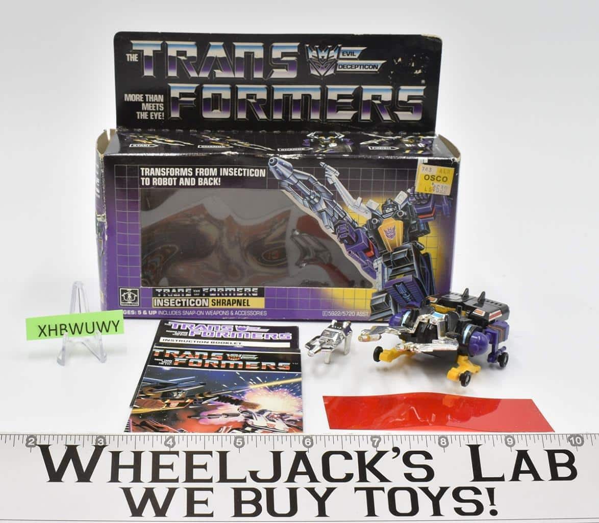Shrapnel 100% Complete W Box 1985 Vintage Hasbro G1 Transformers Action ...
