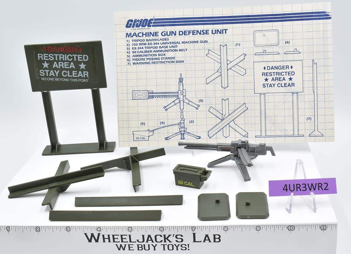 Machine Gun Defense Unit Complete G.I. Joe Hasbro 1984 Vintage Action ...