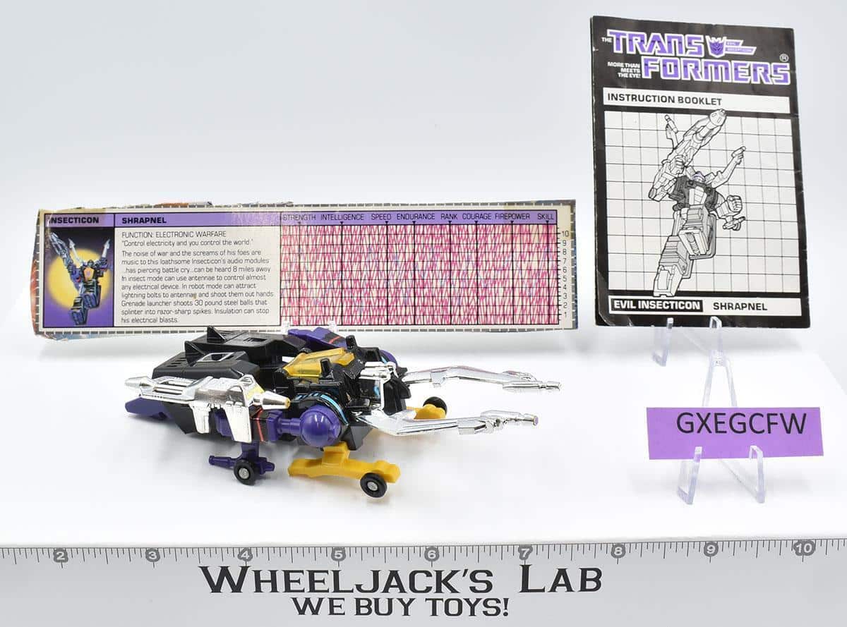 Shrapnel 100% Complete 1985 Vintage Hasbro G1 Transformers Action ...