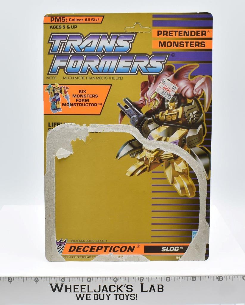Slog Monstructor Cardback Vintage 1989 G1 Transformers Hasbro Action ...