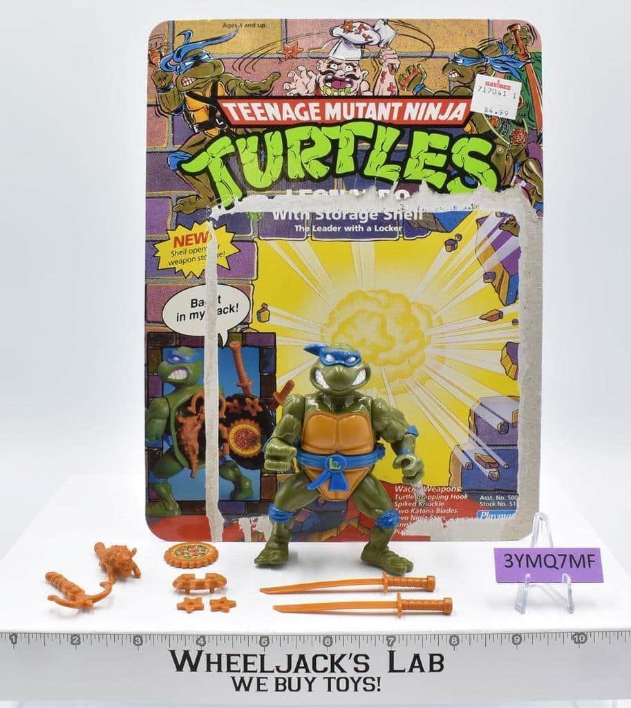 Storage Shell Leonardo W/Cardback 100% Complete TMNT 1991 Playmates ...