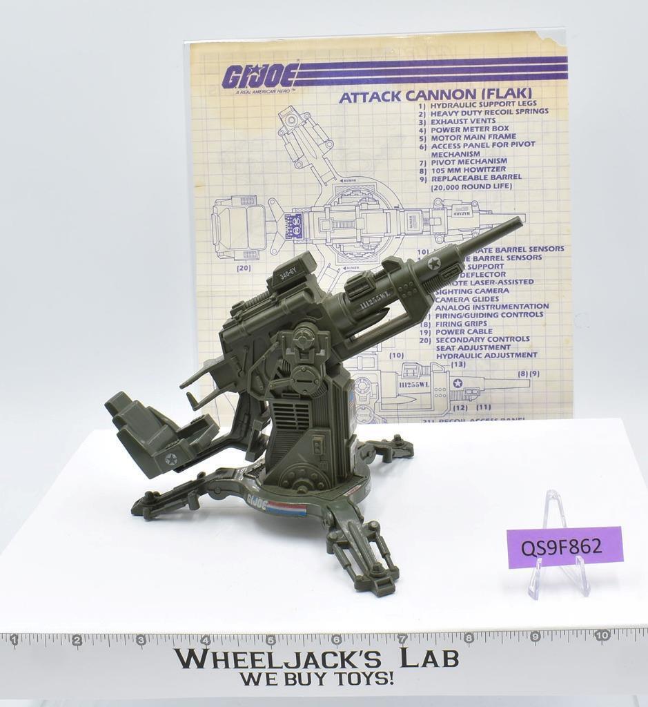 FLAK Cannon 100% Complete G.I. Joe Hasbro 1982 Vintage Vehicle Action ...