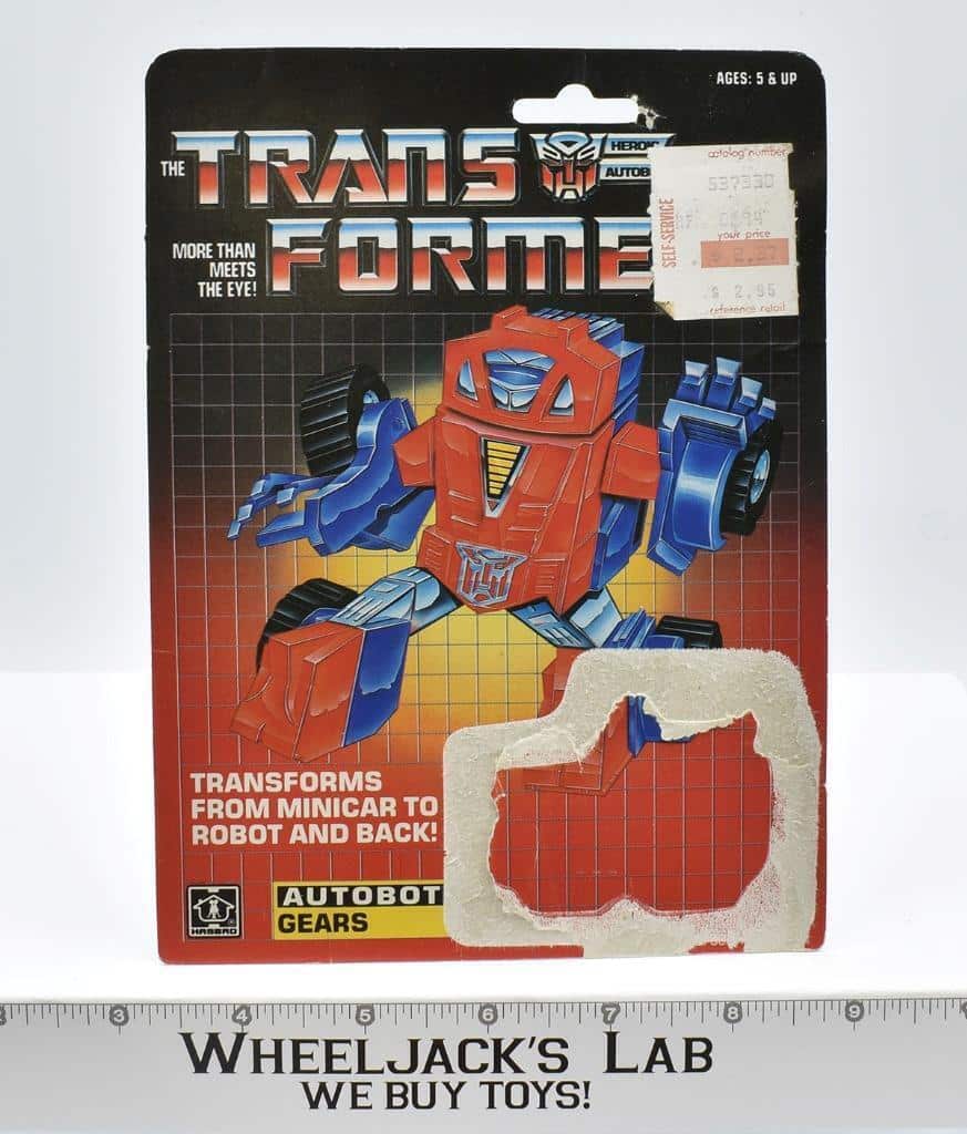 Gears Cardback 1984 Vintage Hasbro G1 Transformers Action Figure ...